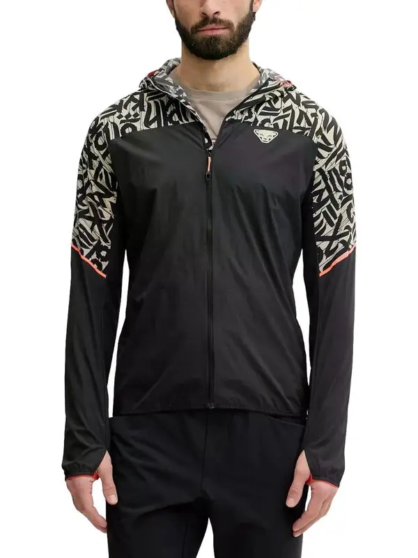 DYNAFIT Abstract-print Hooded Jacket - Black
