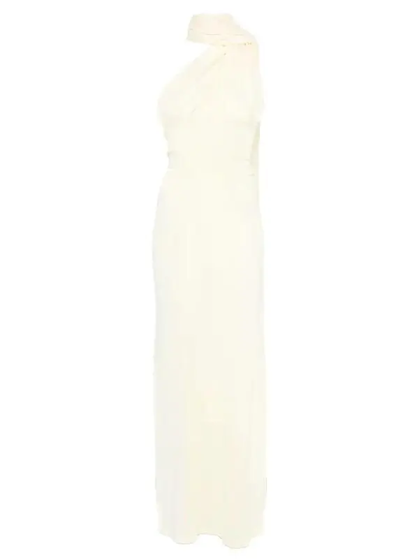 AYA MUSE Thea Scarf-detail Maxi Dress - Neutrals