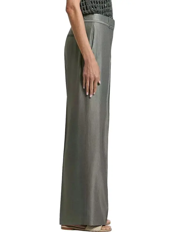 Peserico Pressed-crease Palazzo Pants - Green