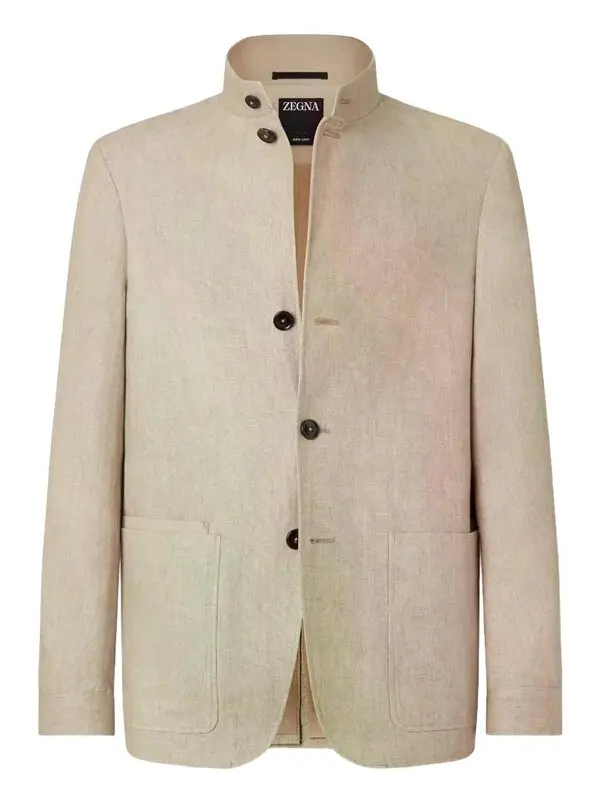 Zegna Il Conte Oasi Linen Jacket - Neutrals