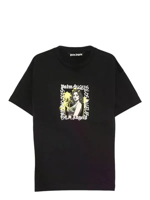 Palm Angels Graphic-print T-shirt - Black