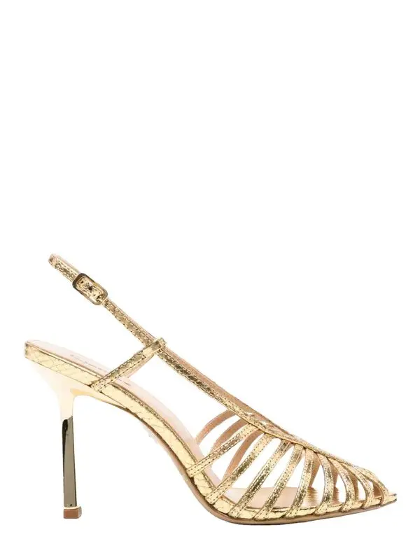 Lola Cruz Agata Stiletto Sandals - Gold