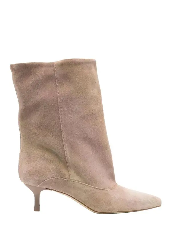 GISEL MOIRE Dana Suede Boots - Neutrals