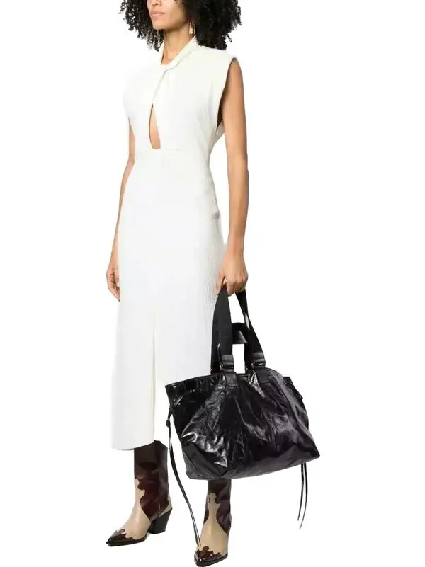 Isabel Marant Large Wardy Wrinkled-effect Tote Bag - Black