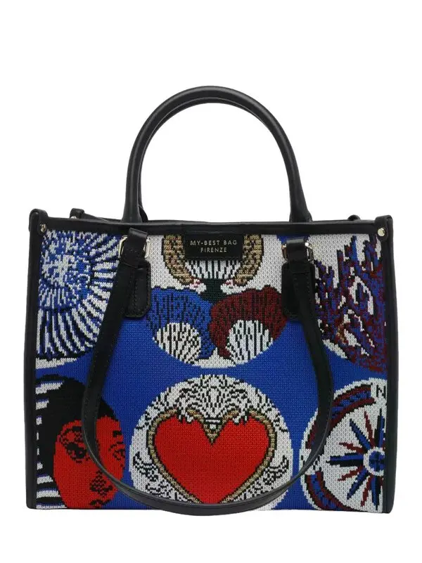 MY BEST BAG FIRENZE Atena Sea-creatures Tote Bag - Blue