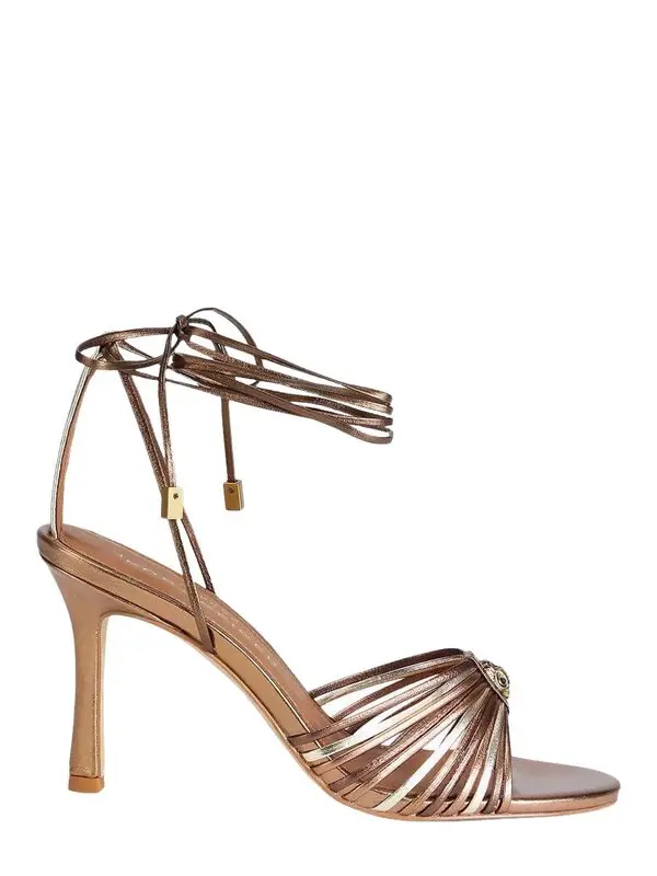 Kurt Geiger Multi-strap Tie-fastening Heeled Sandals - Brown