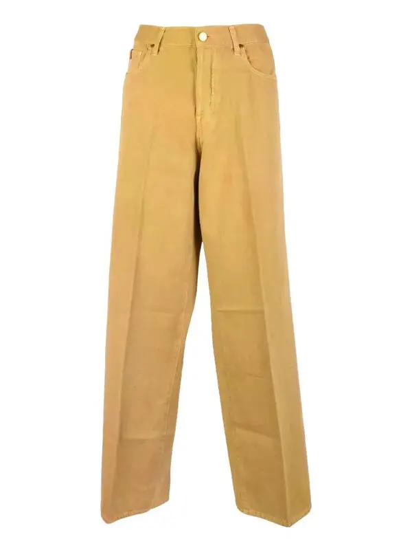 Jacob Cohen Pressed-crease Wide Leg Jeans - Yellow