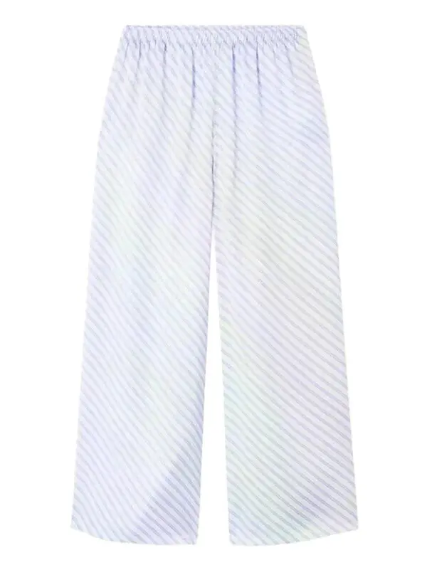 American Vintage Striped Wide-leg Trousers - Blue