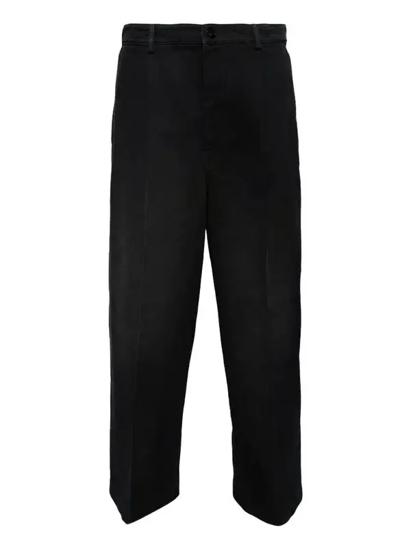 Marni Pressed-crease Wide Leg Jeans - Black