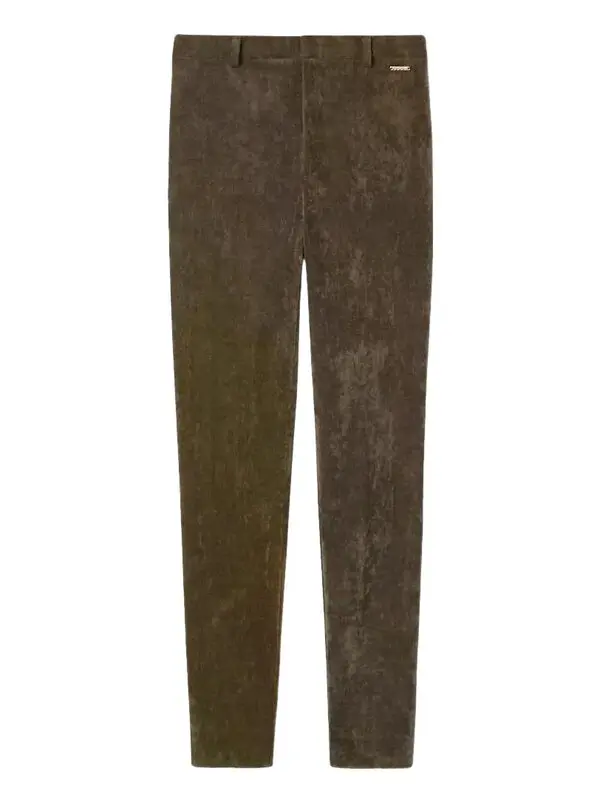 Gucci Velvet-effect Trousers - Brown