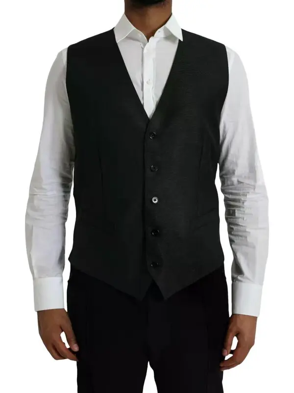 Dolce & Gabbana V-neck Waistcoat - Black