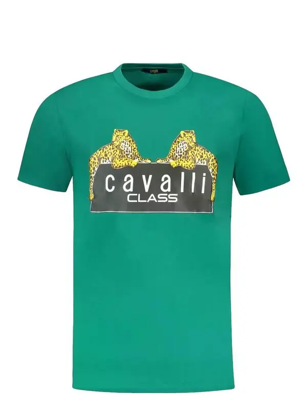 Roberto Cavalli Leopard-print T-shirt - Green