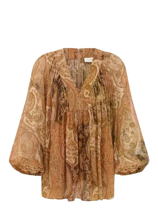 Zimmermann Carousel Batwing Top - Neutrals
