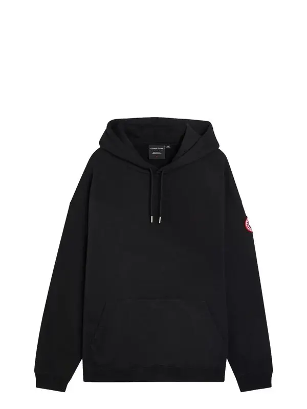 Canada Goose Logo-patch Drawstring Hoodie - Black