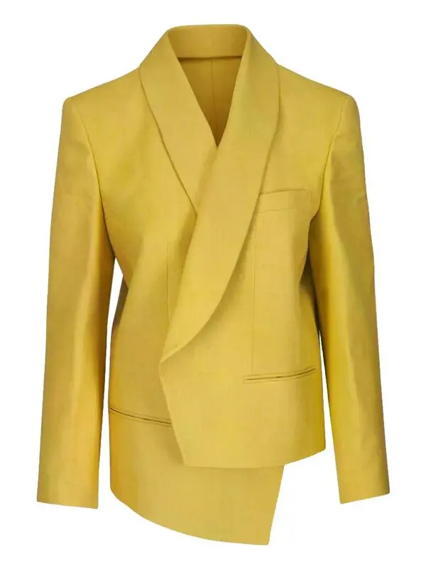 Michael Kors Palomino Asymmetric Shawl-lapel Jacket - Yellow