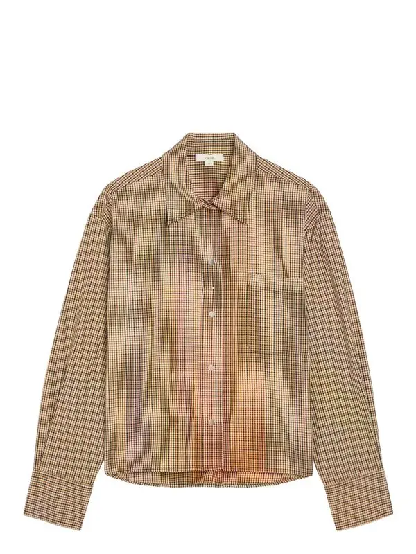 Vince Gingham Press-stud Shirt - Neutrals