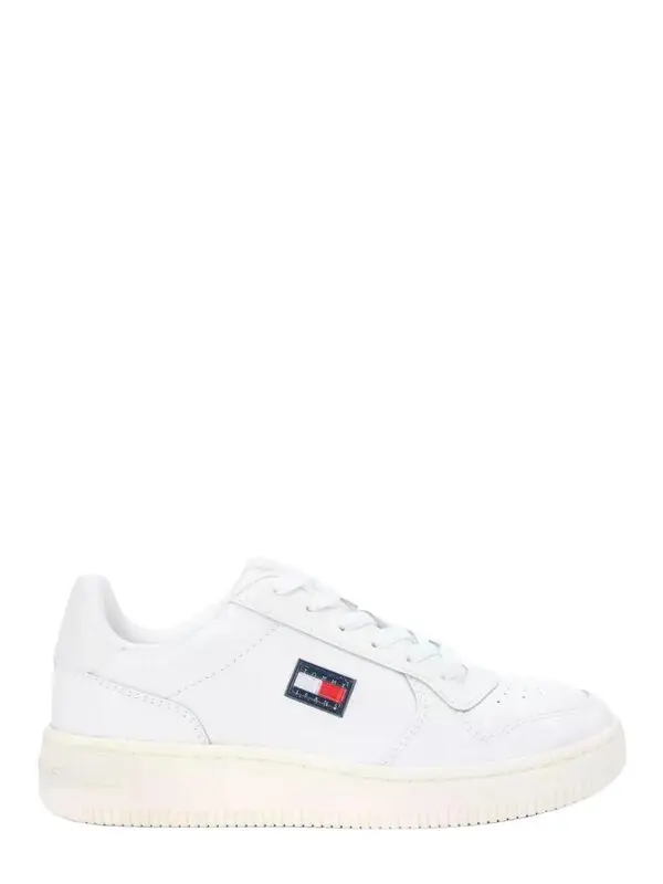 Tommy Hilfiger Logo-patch Perforated Sneakers - White