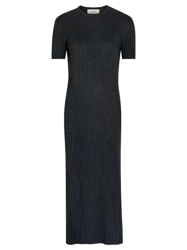 LISA YANG Ribbed-knit Midi Dress - Grey