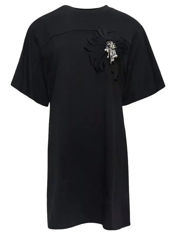 3.1 Phillip Lim Flower-embellished Belted Mini Dress - Black