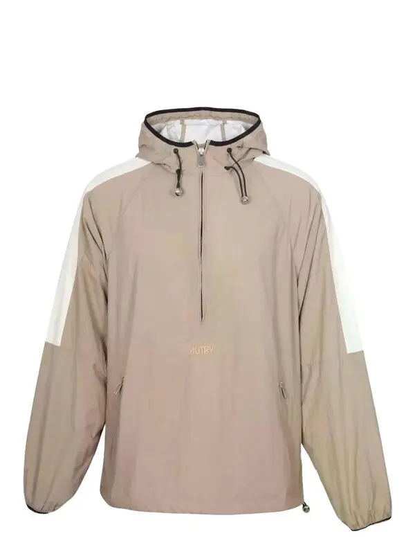 AUTRY Panelled Hooded Windbreaker Jacket - Neutrals