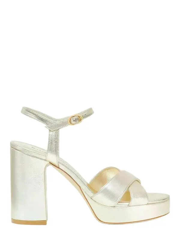 STUART WEITZMAN Dayna Heeled Sandals - Gold