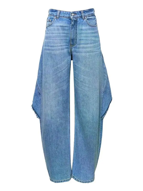 Stella McCartney Frayed-edge Layered Jeans - Blue