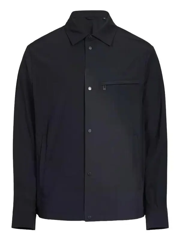 Armani Exchange Zip-pocket Press-stud Jacket - Black