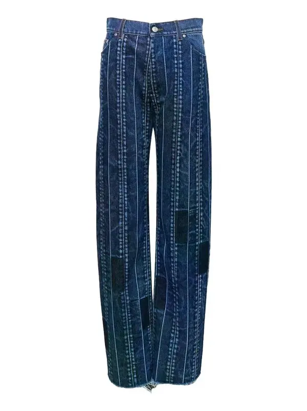 Stella McCartney Pinstripe Patchwork Jeans - Blue