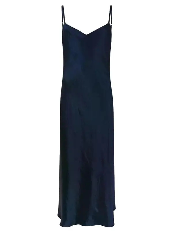 Vince Satin-finish Slip Midi Dress - Blue