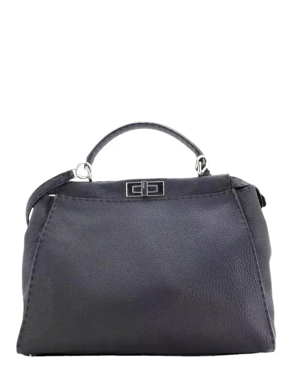 Fendi Selleria Peekaboo Large Satchel - Black