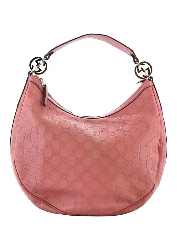 Gucci Twins S Sima Leather Medium Hobo Bag - Pink