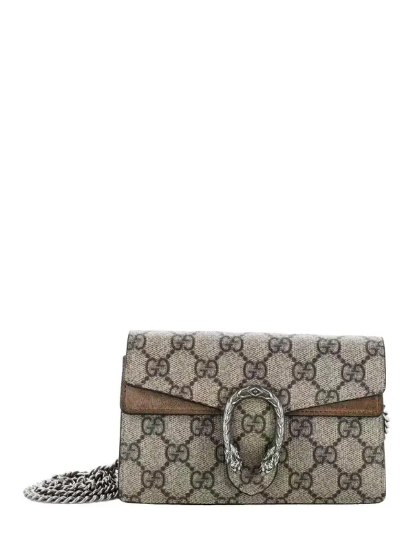 Gucci Dionysus Gg Coated Canvas Super Mini Crossbody Bag - Brown