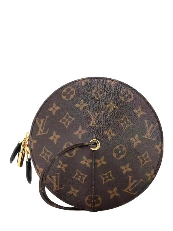 LOUIS VUITTON Toupie Handbag Monogram Canvas Clutch - Brown