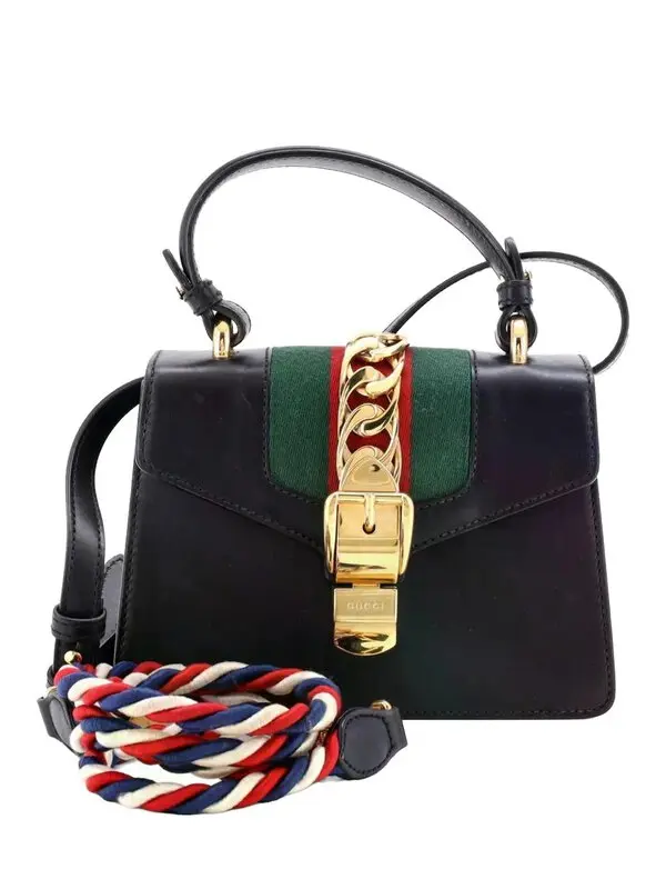 Gucci Sylvie Top Handle Mini Satchel - Black