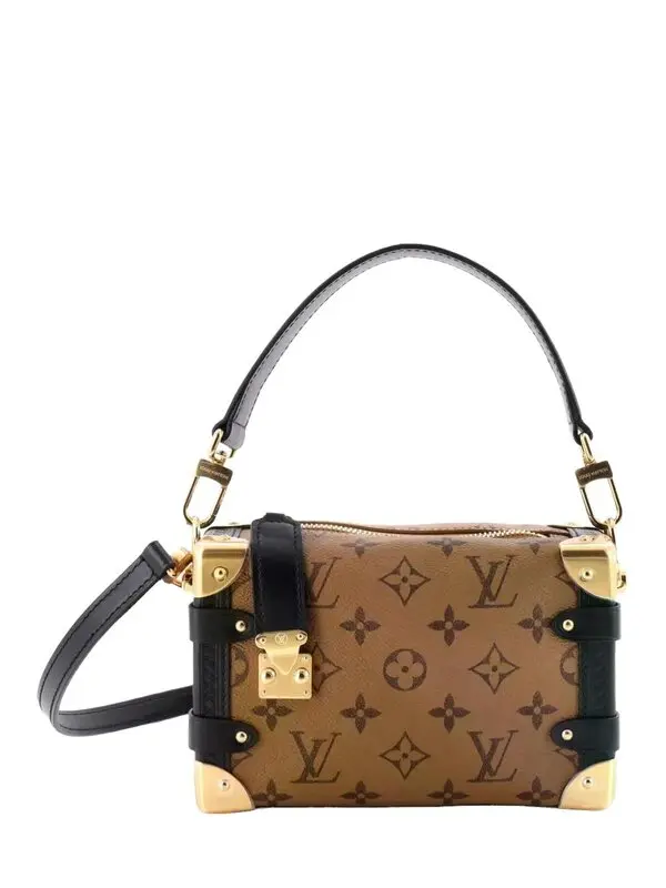 LOUIS VUITTON Side Trunk Shoulder Bag Reverse Monogram Canvas - Black