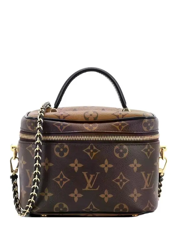 LOUIS VUITTON Vanity Handbag Reverse Monogram Canvas Pm - Brown