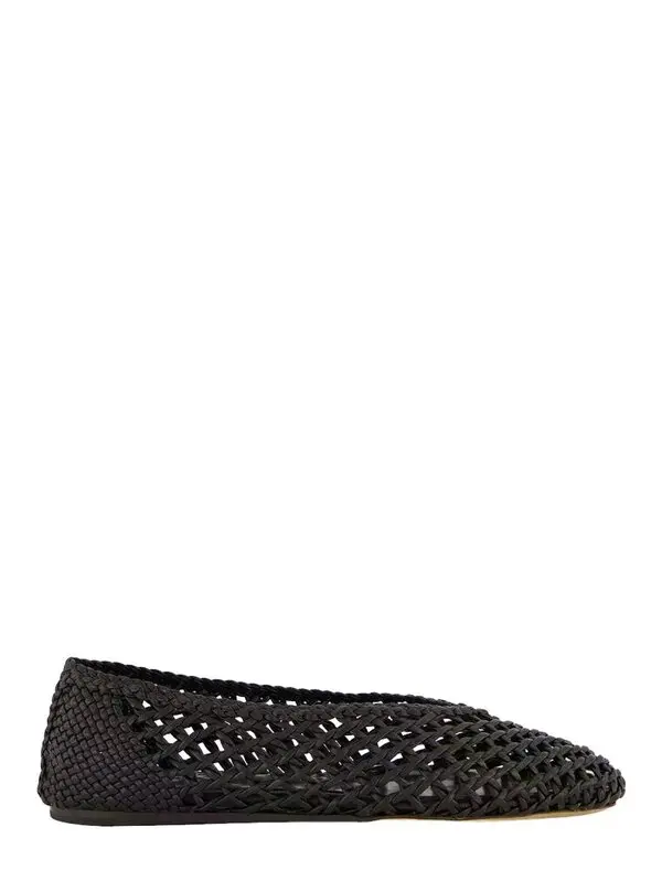 Le Monde Beryl Regency Knotted Leather Ballet Flats - Brown