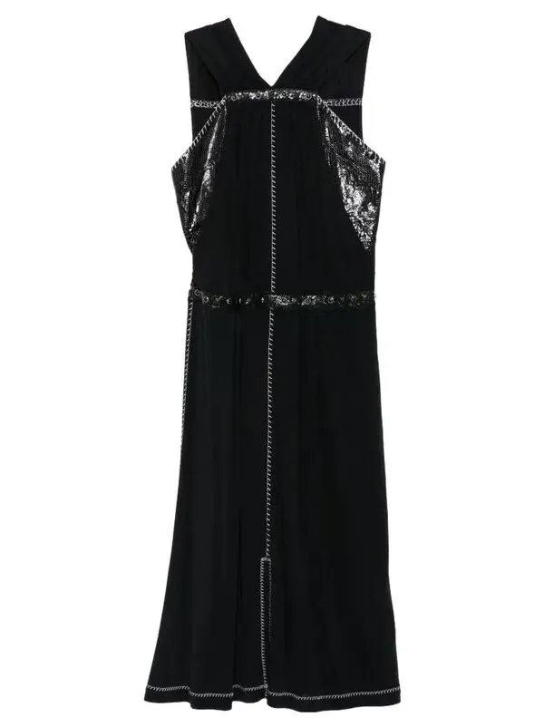 Bottega Veneta Studded Panel Midi Dress - Black