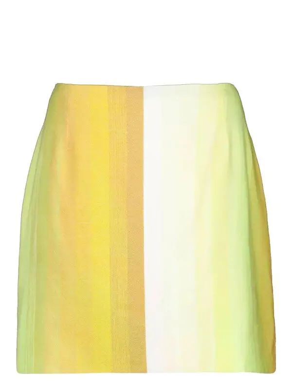 MARRAKSHI LIFE Striped Cotton A-line Skirt - Yellow