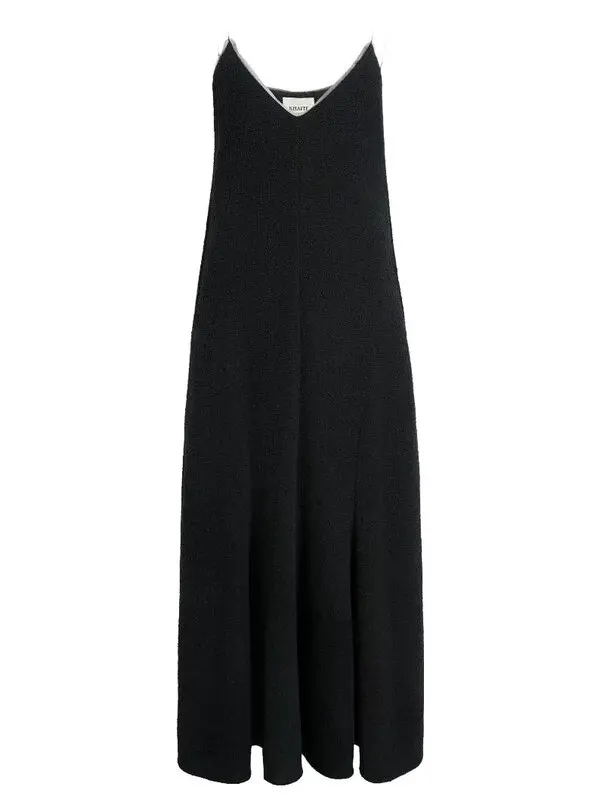 Khaite Iben Tweed Slipdress - Black