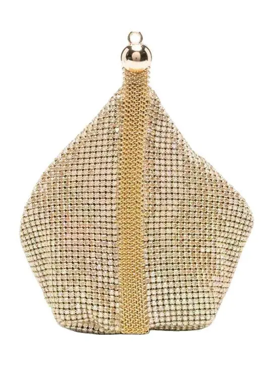 Cult Gaia Rue Crystal-embellished Clutch - Gold