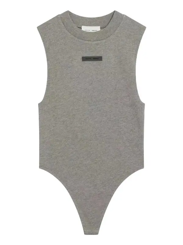 Fear Of God Essentials Logo-patch Bodysuit - Grey