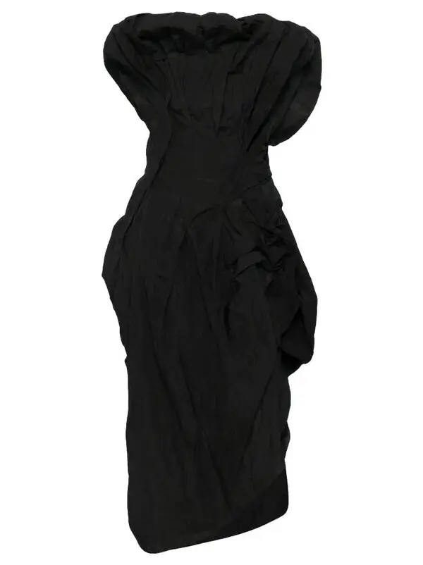 Magda Butrym Ruffled Midi Dress - Black