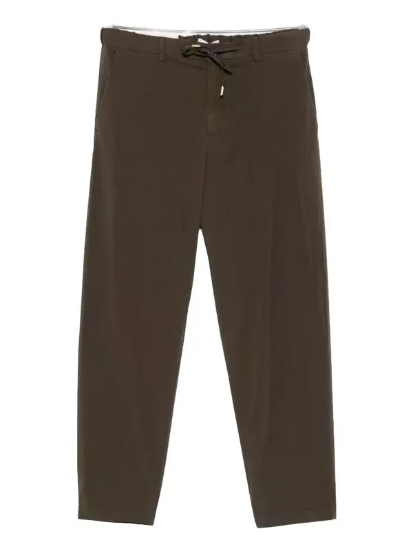 BRIGLIA 1949 Covent Drawstring-waistband Trousers - Brown