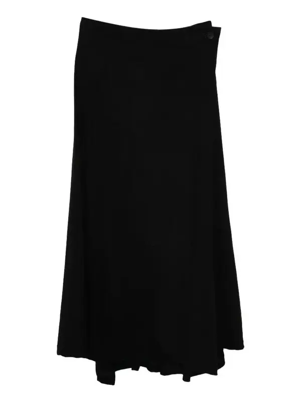 Yohji Yamamoto Cotton Maxi Skirt - Black