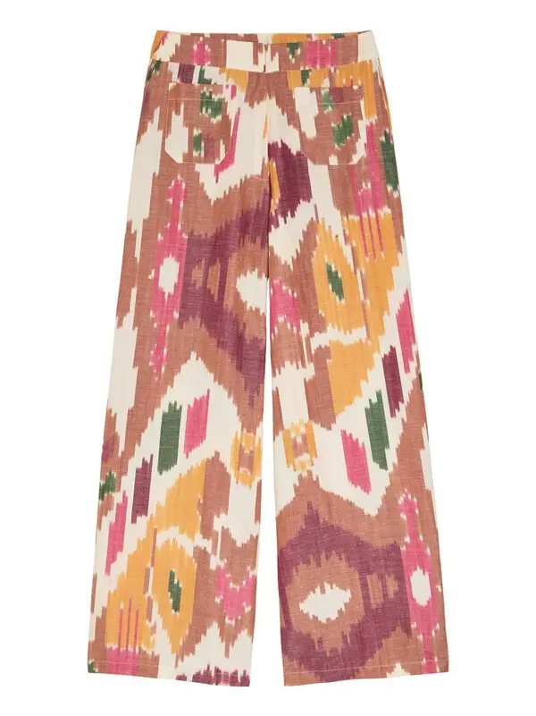 EMPORIO SIRENUSE Adele Printed Wide-leg Trousers - Pink