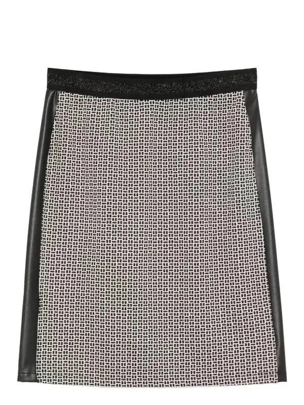 BETTY BARCLAY Geometric-pattern Mini Skirt - White
