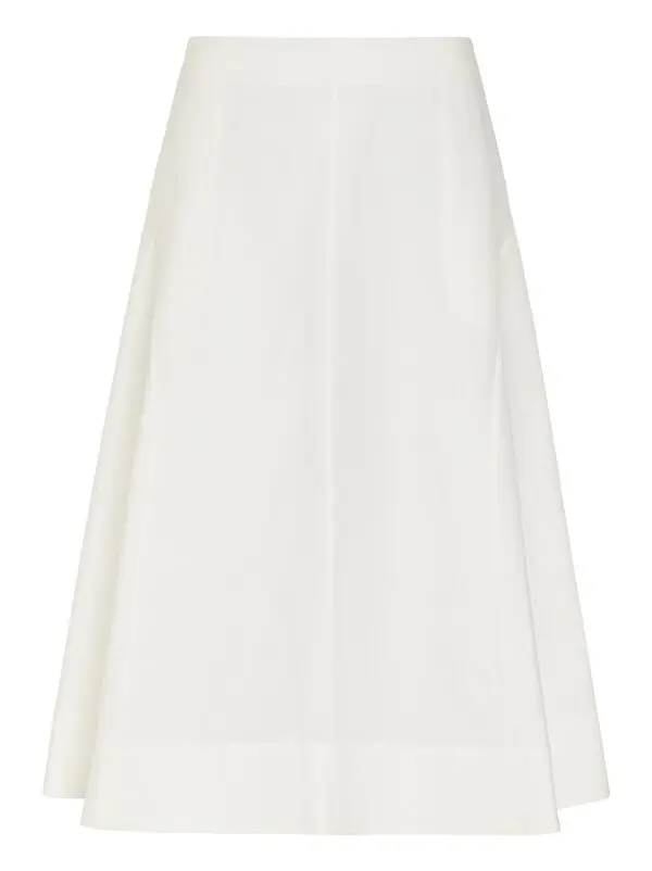 Khaite Artin Flared Midi Skirt - White