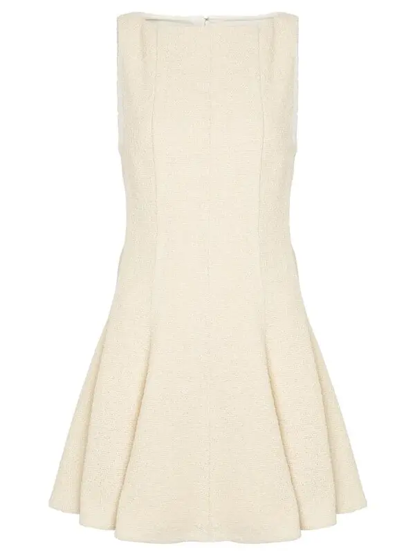 Khaite Mags Bouclé Mini Dress - Natural