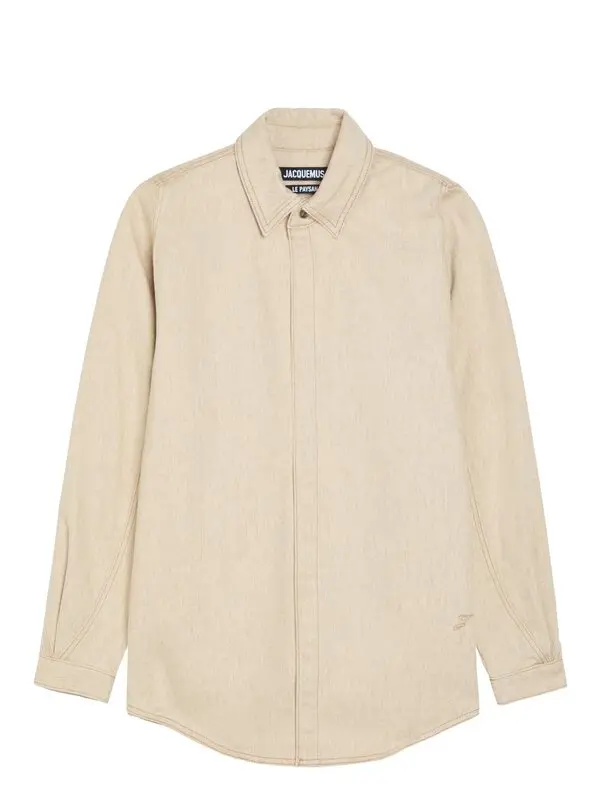 Jacquemus La Chemise Amelo Cotton-blend Jacket - Beige